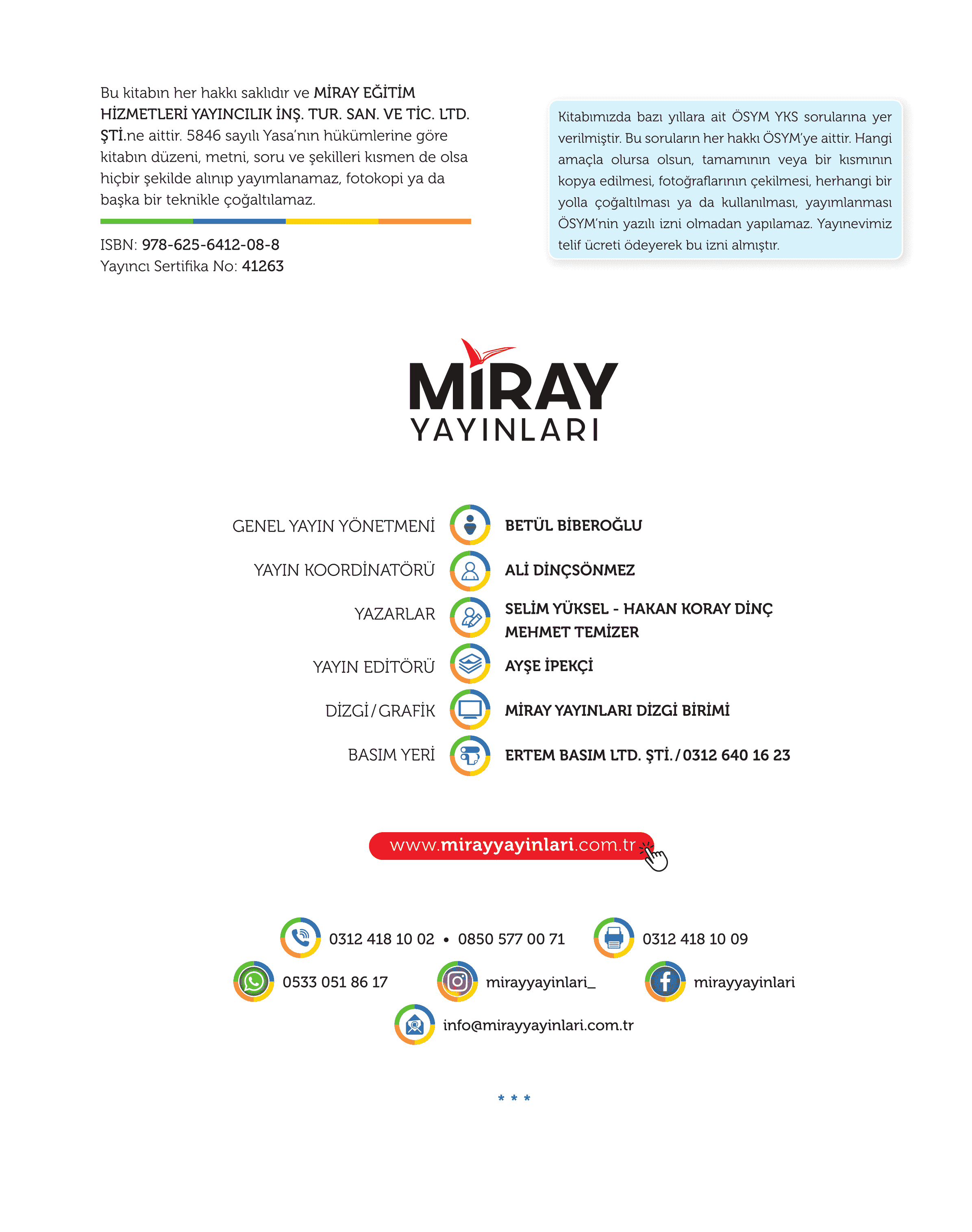 TYT Matematik Soru Bankası (2024-2025) | Miray Yayınları